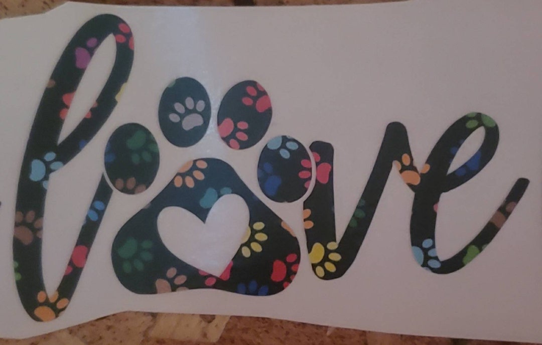 Love Dog Sticker - Love Cat Sticker- Love Animal Sticker - Etsy
