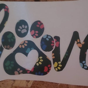 Love Dog Sticker - Love Cat Sticker- Love Animal Sticker - Etsy