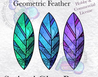 Feather Stained Glass Pattern - Etsy