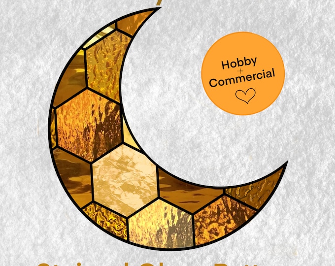 INSTANT DOWNLOAD Honey Moon Stained Glass Pattern - Etsy