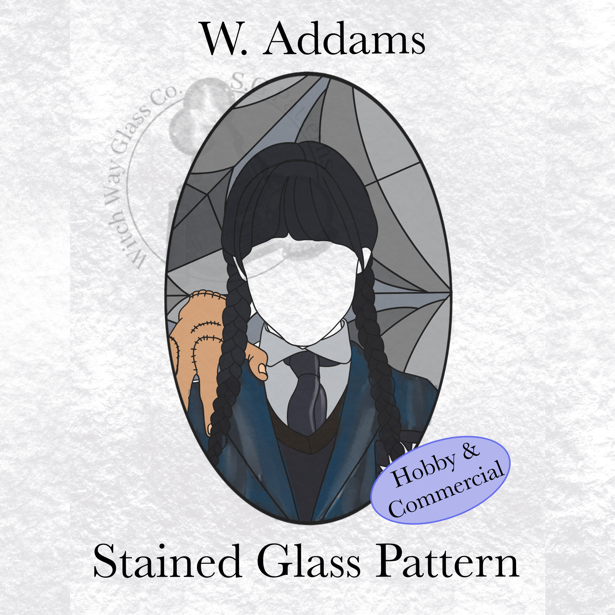 Wednesday Addams Stained Glass Pattern (digital Download) - Etsy
