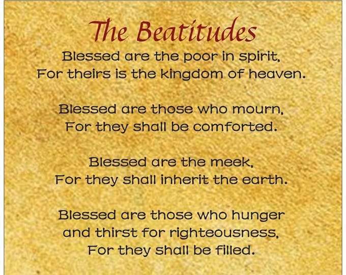 The Beatitudes 11 X 17'' Inspirational Christian Poster-d4 - Etsy