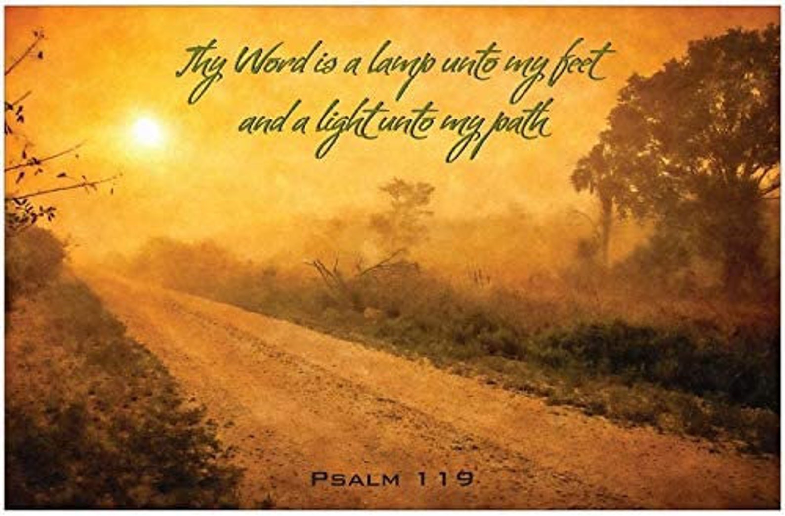 Thy Word is a Lamp Unto My Feet 11'' X 17'' Inspirational Christian ...