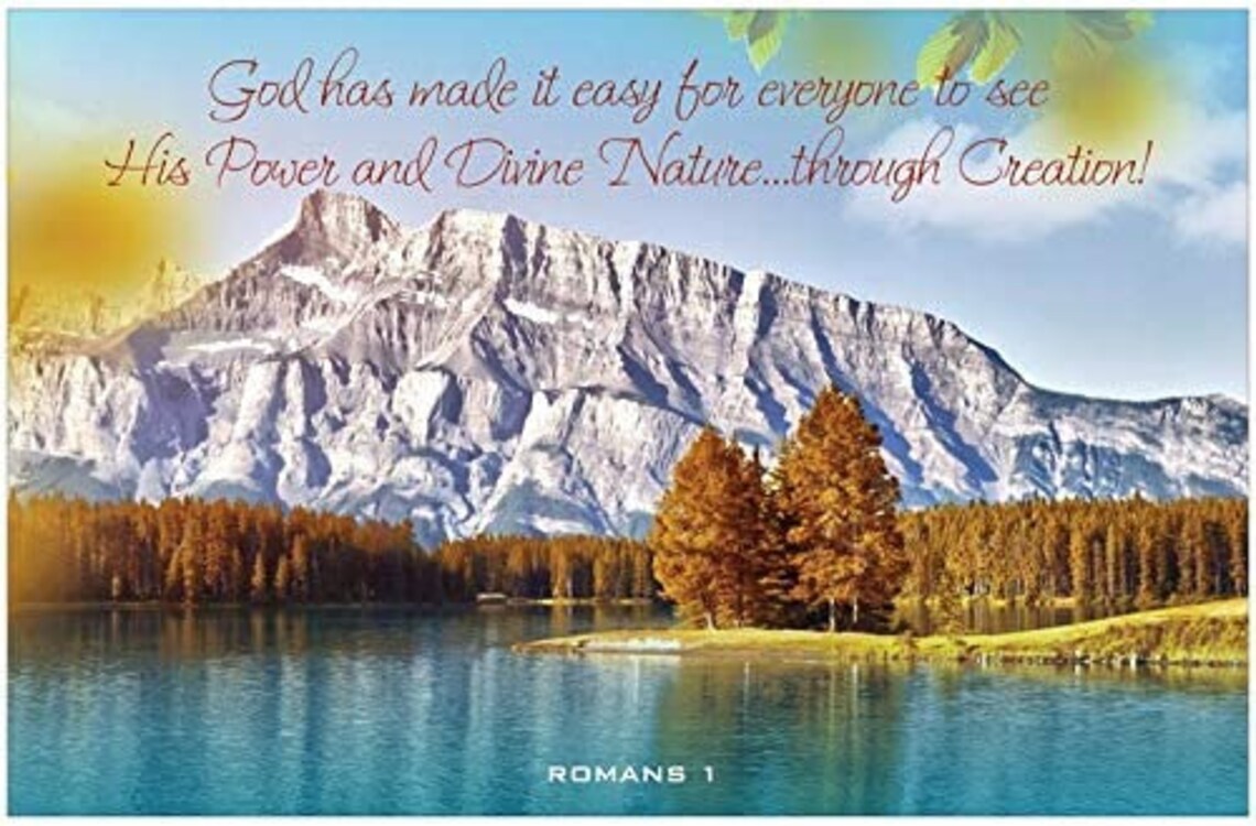 God's Power and Divine Nature 11x 17 Inspirational Christian Poster-l36 ...