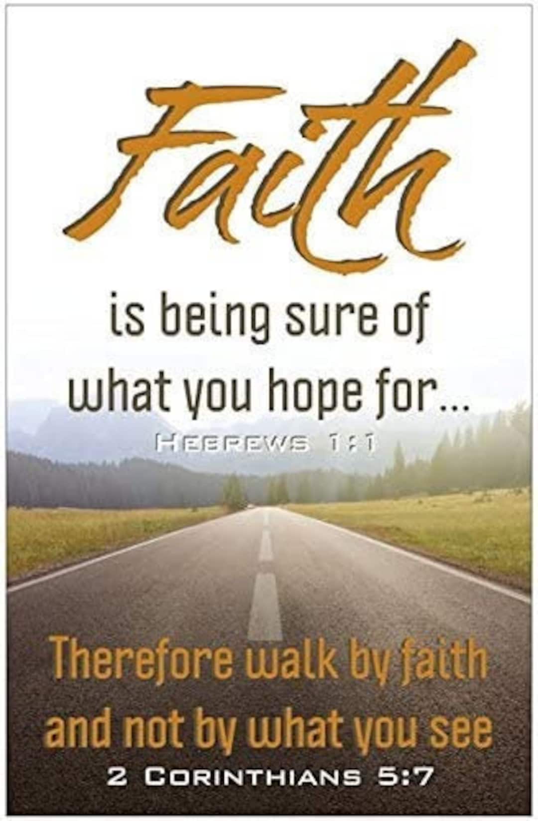 Faith is Being Sure of What you Hope For 11'' x 17'' Inspirational ...