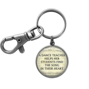 Dance Teacher Dance Pendant Dance Dance Teacher Keychain - Etsy