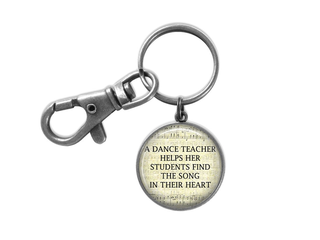 Dance Teacher Dance Pendant Dance Dance Teacher Keychain - Etsy