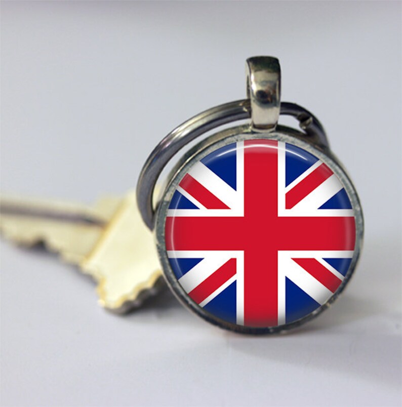British Flag Pendant British Flag Keychain Bristish Flag - Etsy