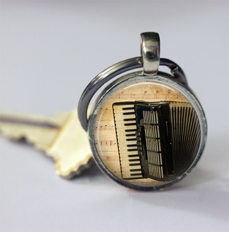 Accordion Sheet Music Pendant Keychain Necklace Jewelry - Etsy