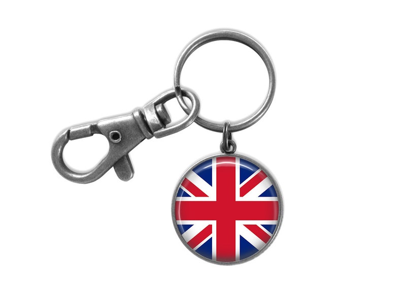 British Flag Pendant British Flag Keychain Bristish Flag - Etsy