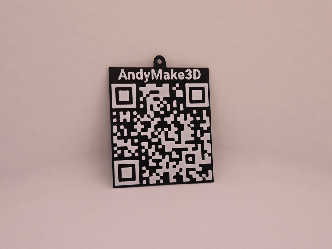 Custom 3D Printed QR Code Card for Website Link, Business Card, Wifi Info, or Personal Message ...