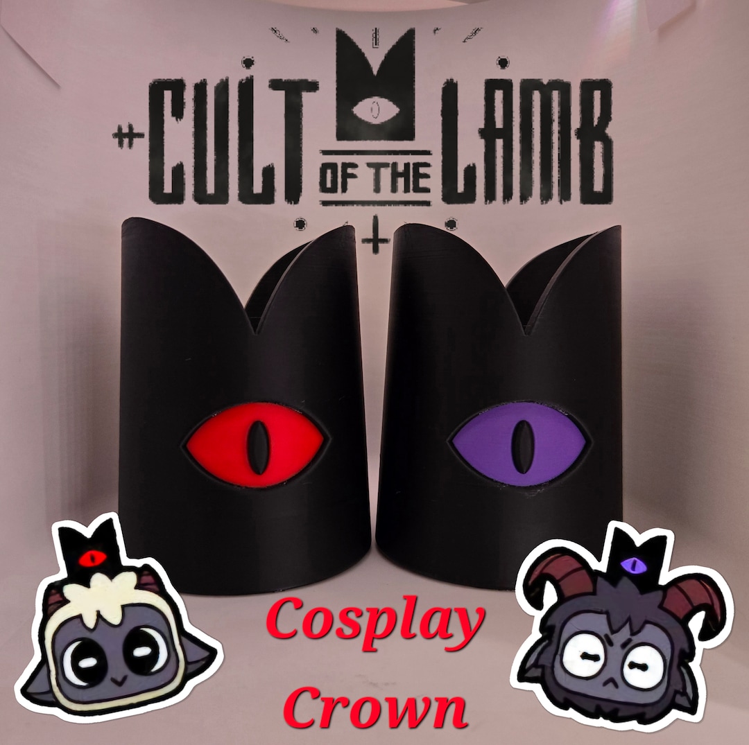 Cult of the Lamb Cosplay Crown Horns Replica With Removable Magnetic ...