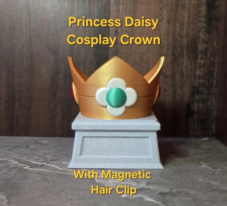 Princess Daisy Super Mario Bros Cosplay Crown Replica With Removable ...