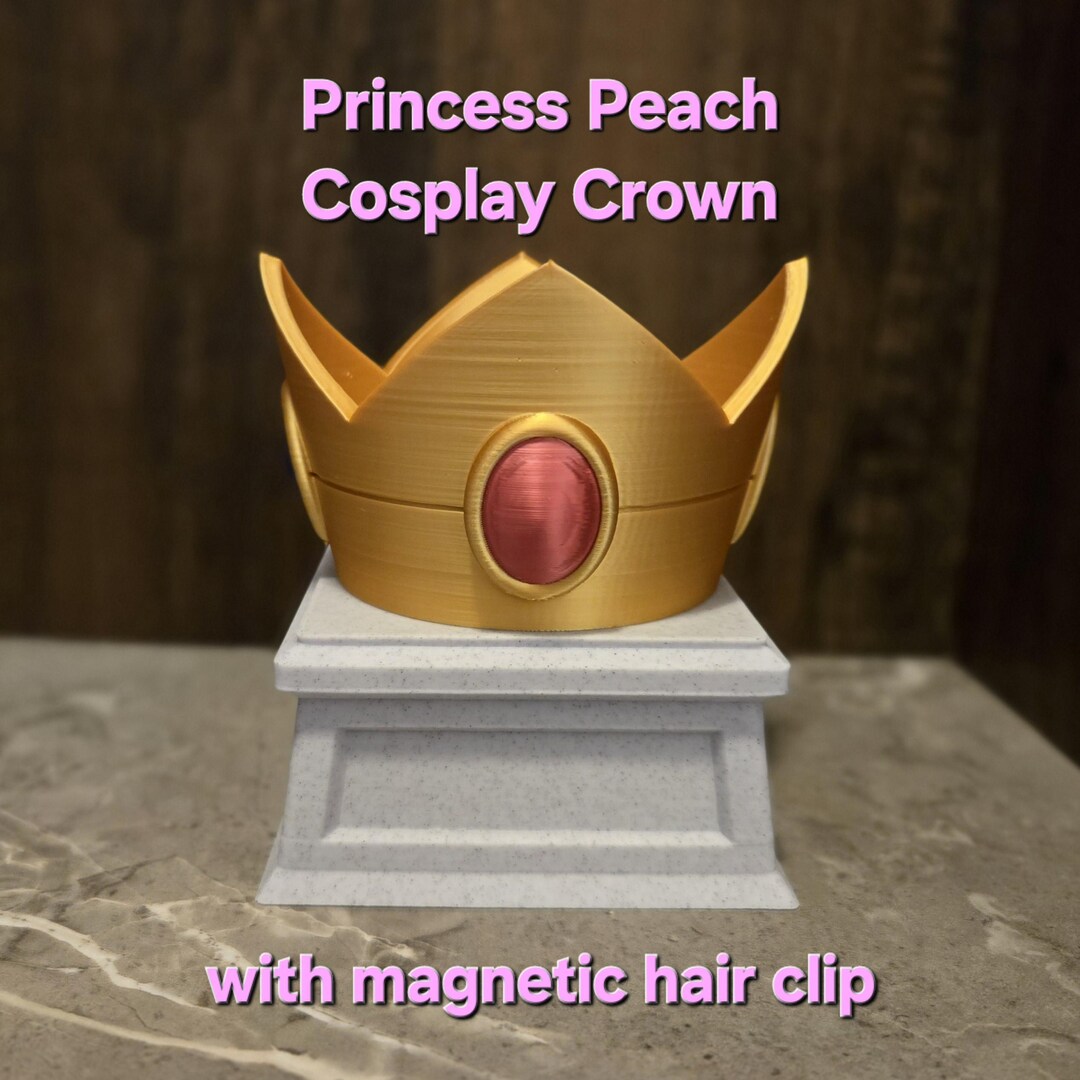 Princess Peach Super Mario Bros Cosplay Crown Replica With Removable ...