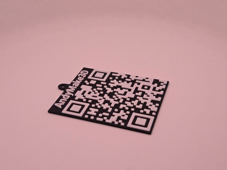 Custom 3D Printed QR Code Card for Website Link, Business Card, Wifi ...
