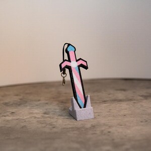 Transgender Pride Flag Fidget Sword Key Chain, 3D Printed Magnet Toy - Etsy