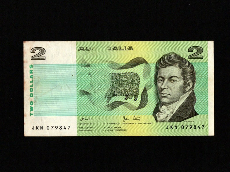 Australia Missing Print Two Dollar Paper Banknote Signatures Knight ...