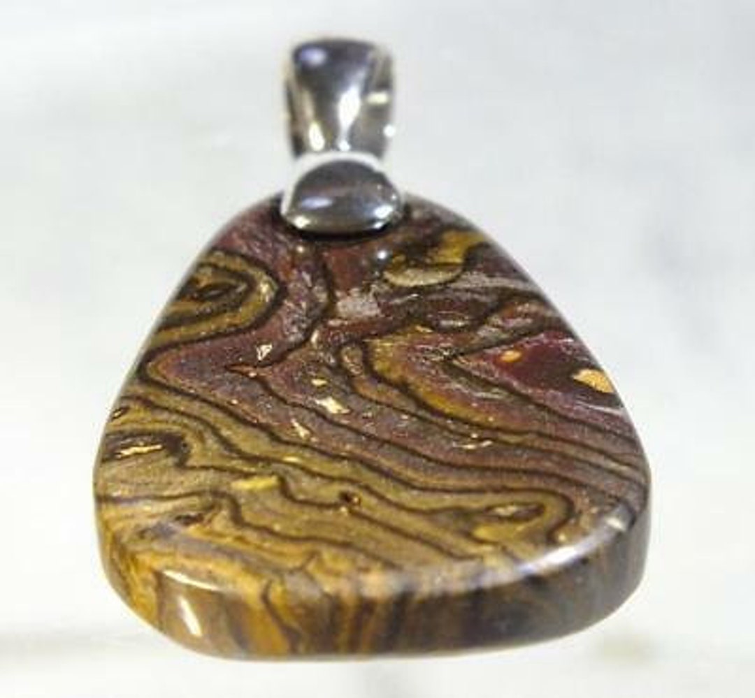 Ironstone Matrix Pattern Pendant Necklace With Sterling Silver Bail - Etsy