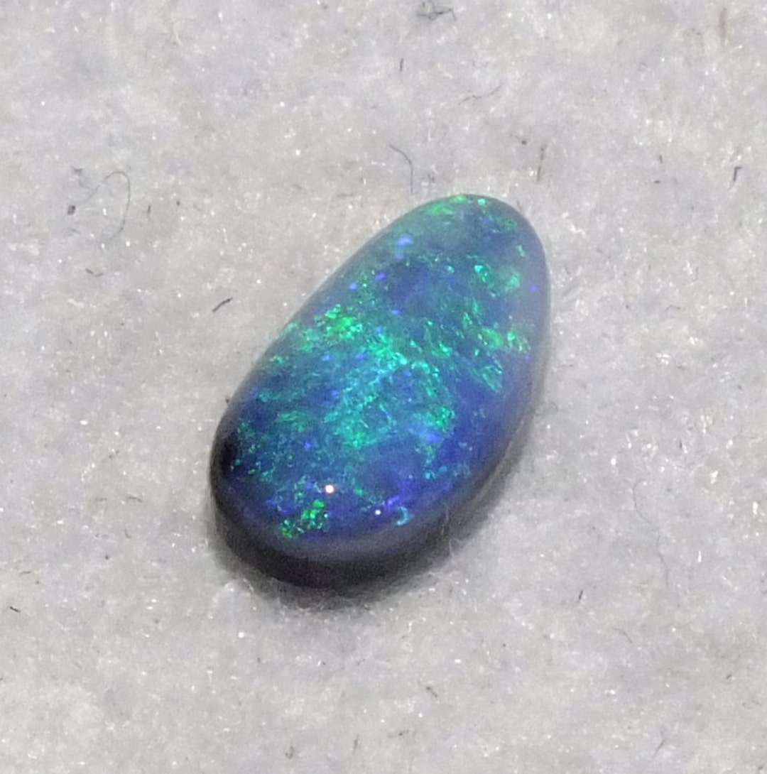 Blue Green Black Opal 0.78ct Freeform Oval. Australian Opal. FREE ...