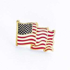 American Flag Enamel Pin - Lapel Pin, Flag Pin, USA Enamel Pin - Etsy