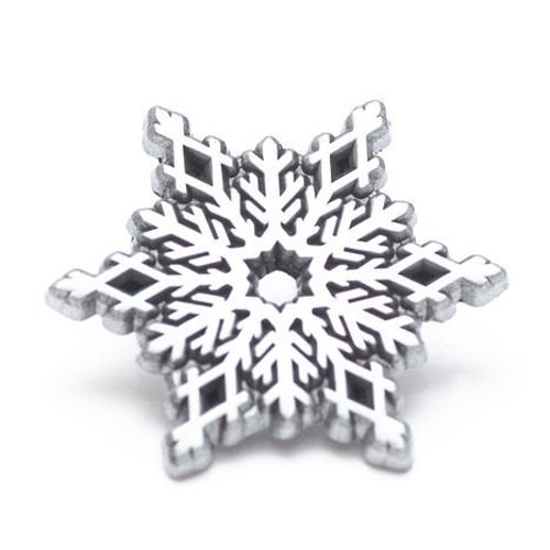 Antique Silver Snowflake Enamel Pin Lapel Pin Winter - Etsy