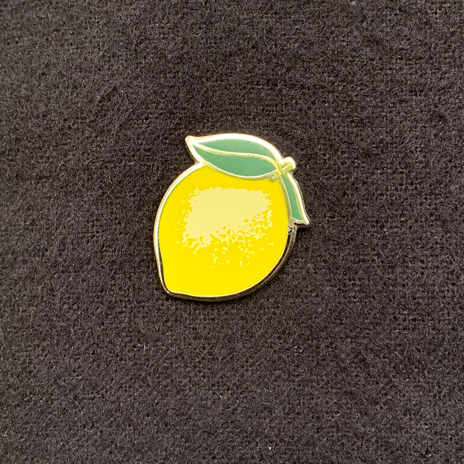 Lemon enamel pin 0.75 hard enamel lapel pin kawaii | Etsy