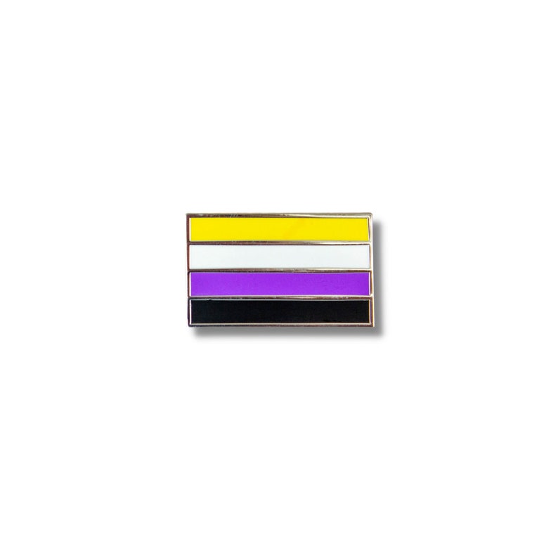 Nonbinary Pride Flag Enamel Pin Genderqueer Androgyny - Etsy