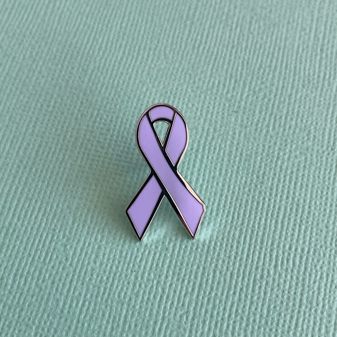 Hodgkin's Lymphoma Violet Awareness Ribbon Enamel Pin Hodgkins Lymphoma ...
