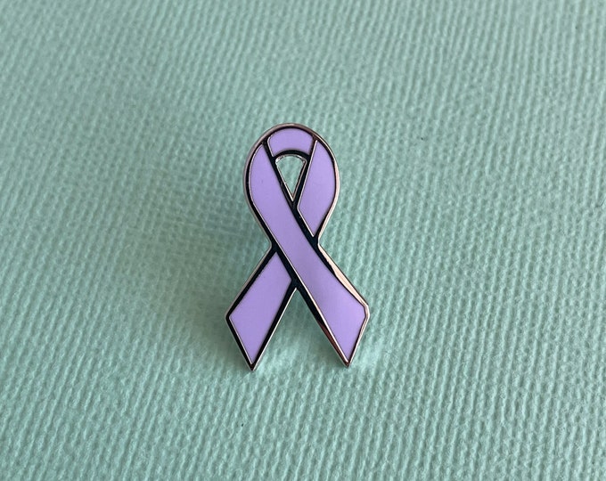 Hodgkin's Lymphoma Violet Awareness Ribbon Enamel Pin Hodgkins Lymphoma ...