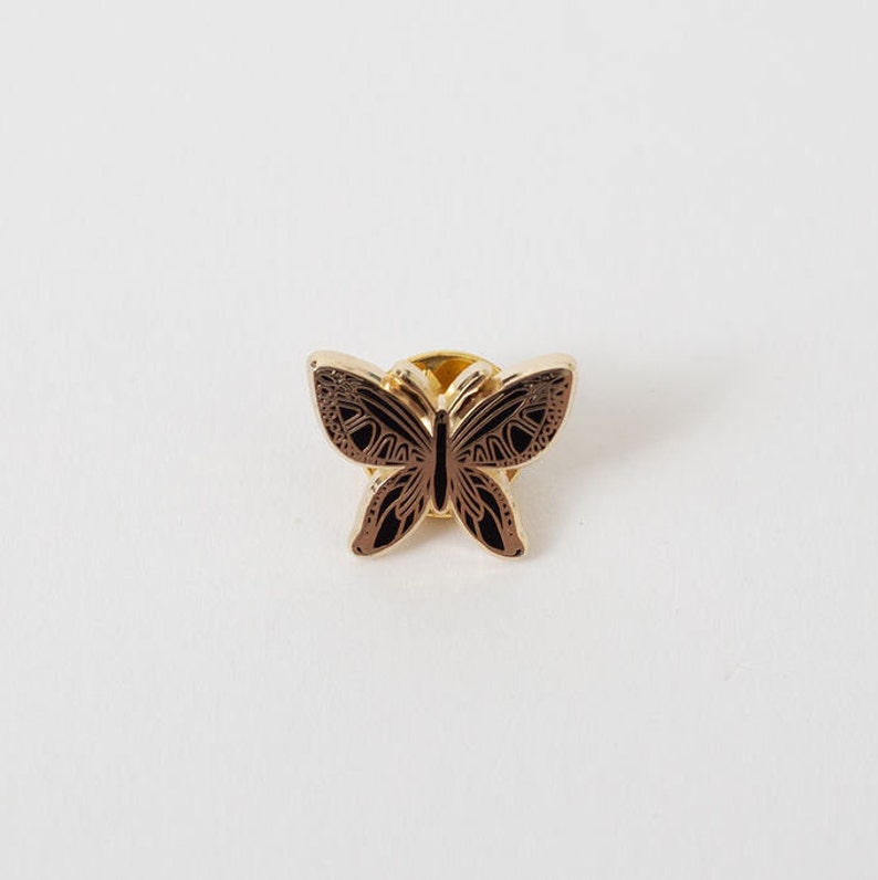 Black Butterfly Enamel Pin Butterfly Pin Butterflies Lapel - Etsy