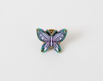 Enamel Butterfly Pin | Etsy