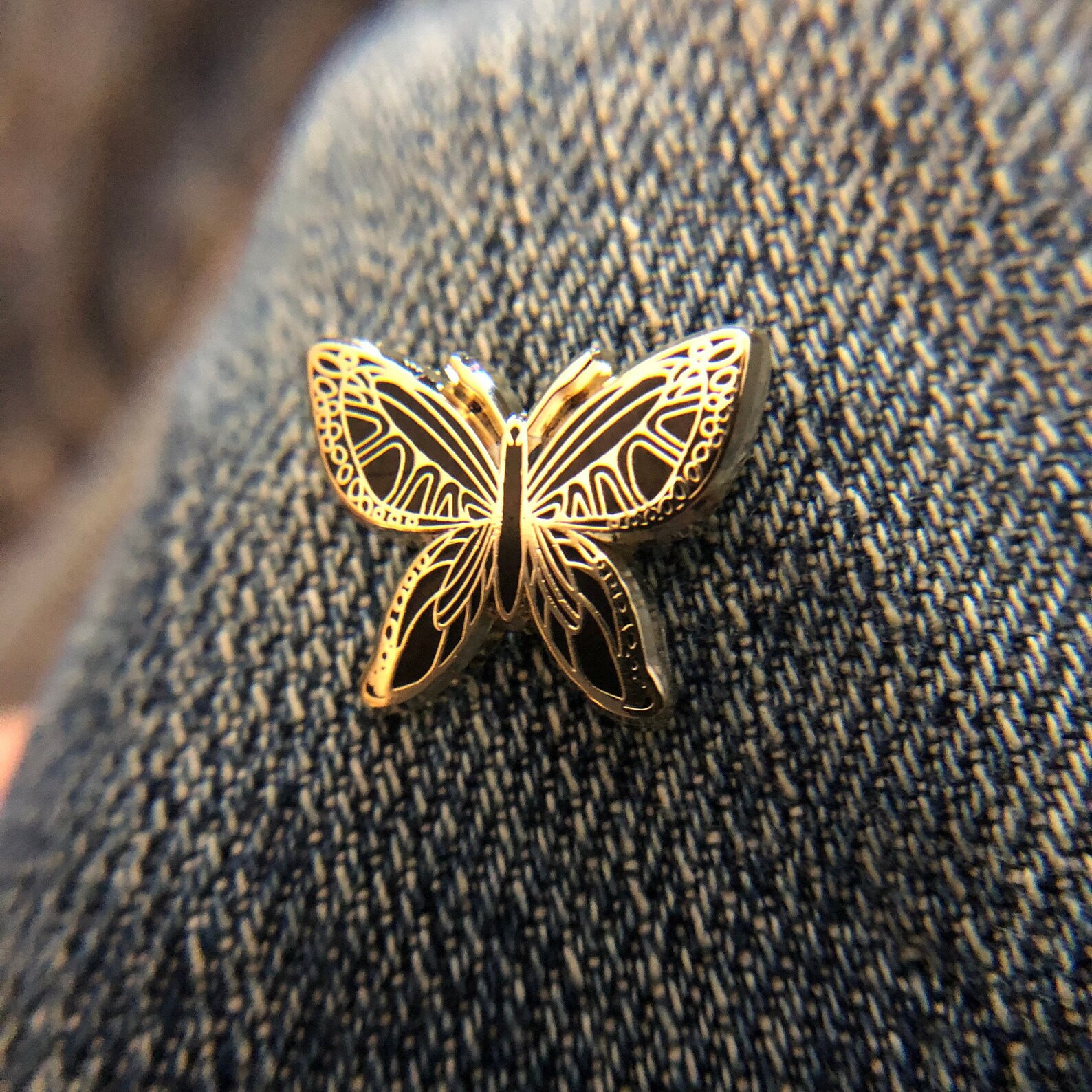 Black Butterfly enamel pin butterfly pin butterflies lapel | Etsy