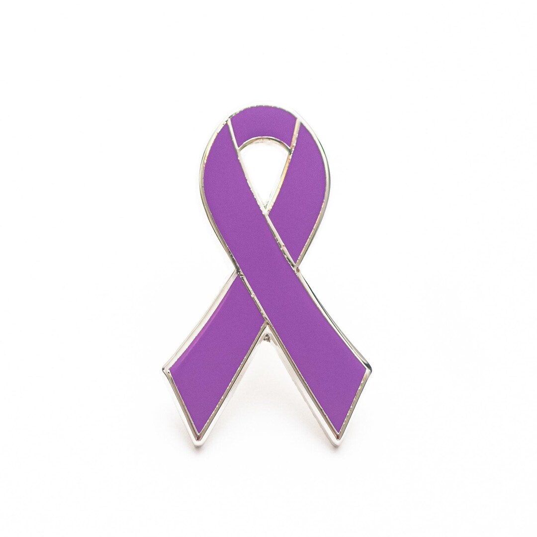Purple Awareness Ribbon Pin, Enamel Support (ADHD, Alzheimer's) - Etsy