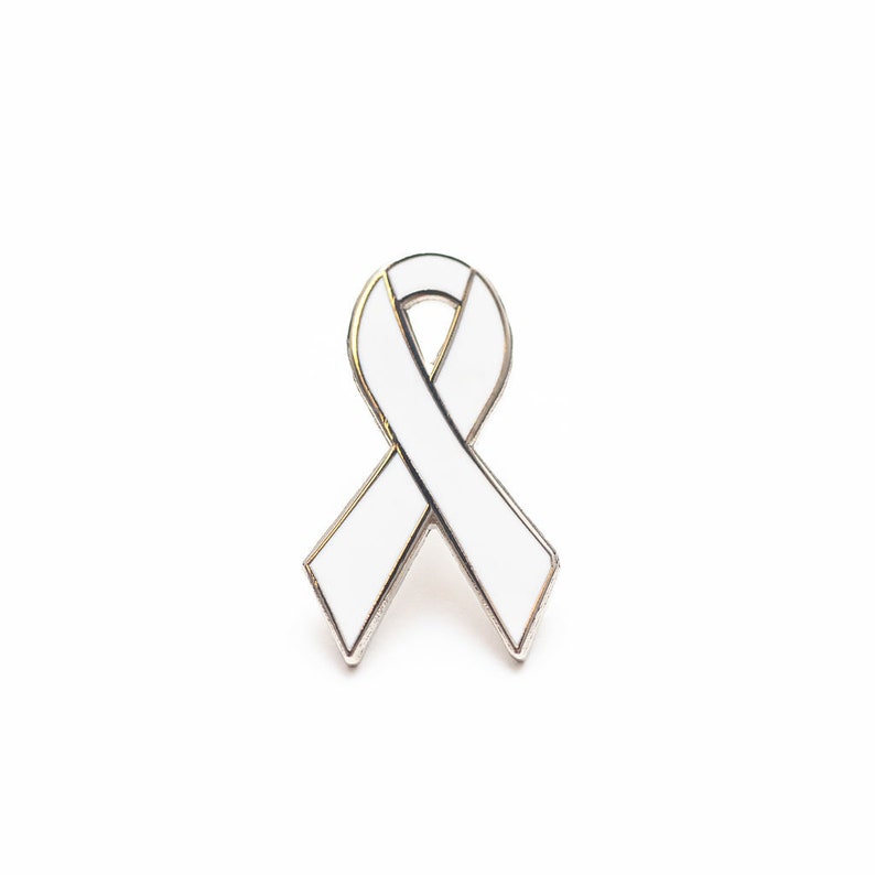 Ruban de sensibilisation blanc cancer du poumon cancer des - Etsy France