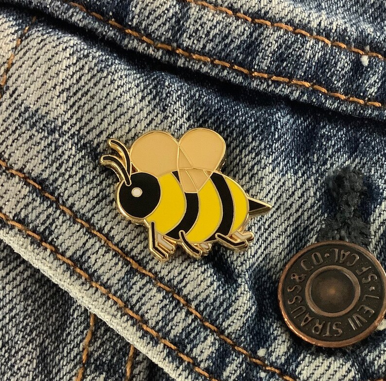 Bumble Bee Enamel Pin 1 Hard Enamel Pin Kawaii Bee | Etsy