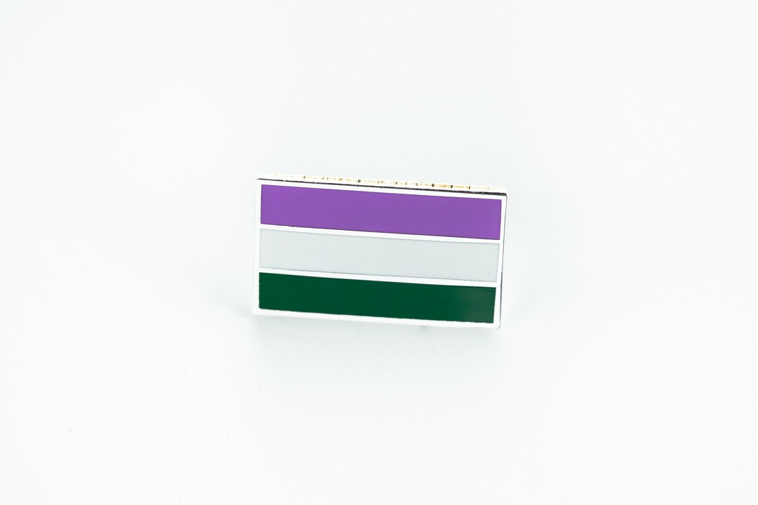Genderqueer Pride Flag Pin - Hard Enamel Lapel or Hat Accessory - Etsy