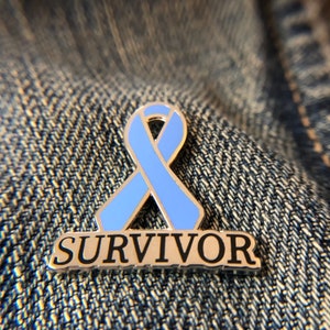 Periwinkle SURVIVOR Ribbon Pin - Esophageal Cancer, Gastric Cancer ...