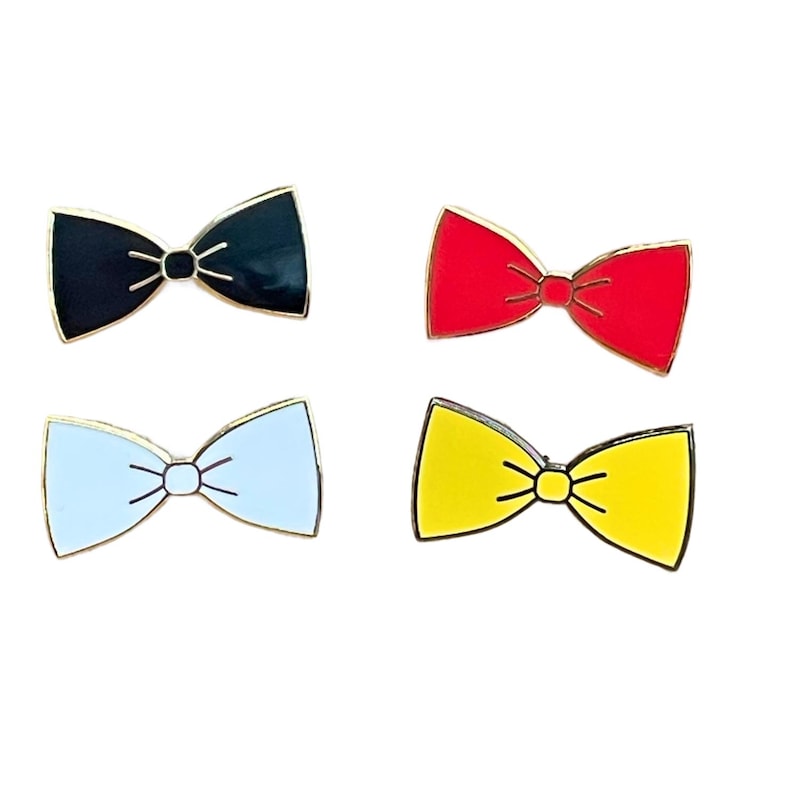 Enamel Bow Pin Badge - Etsy
