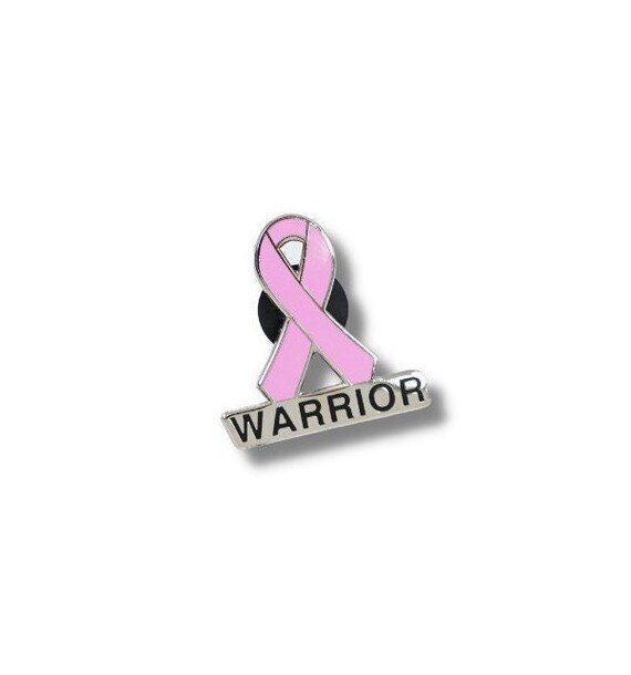 Pink Warrior Awareness Ribbon Enamel Pin Breast Cancer - Etsy