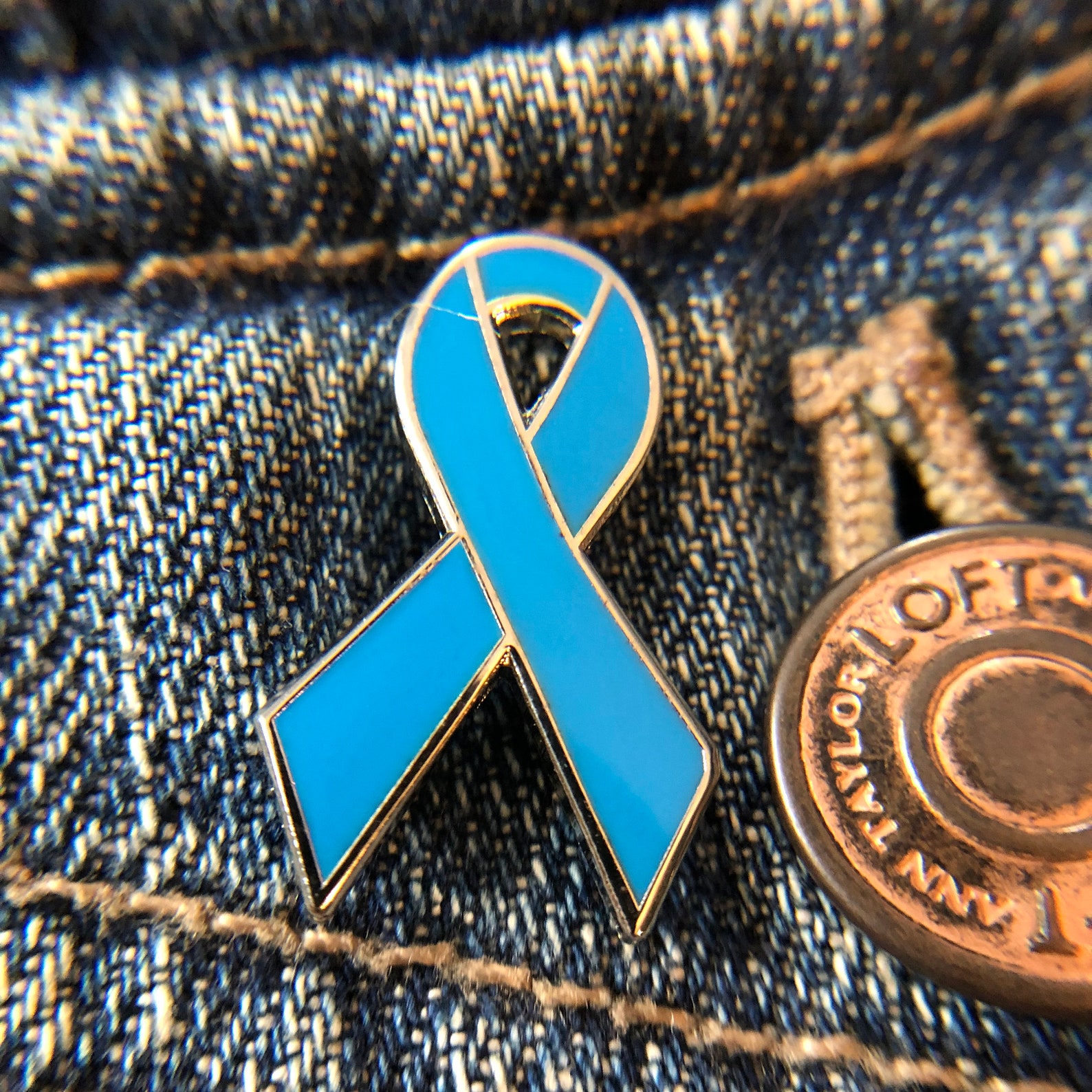 Light Blue Awareness Ribbon Enamel Pin Prostate Cancer | Etsy