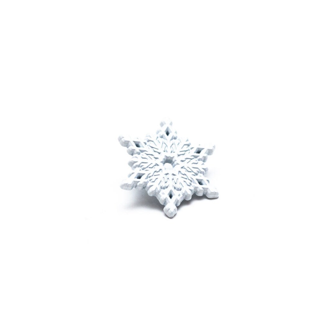 White Snowflake Enamel Pin, Snowflake Enamel Pin, Lapel Pin, Winter ...