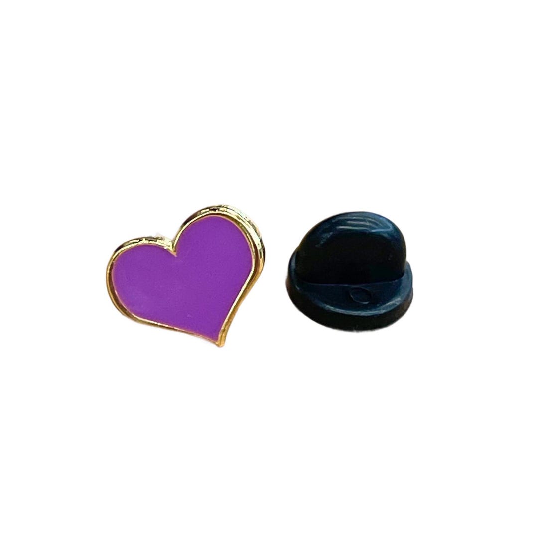 Purple Heart Enamel Pin: Small Cute Kawaii Lapel Accessory - Etsy