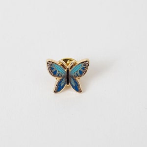 Blue Butterfly Enamel Pin V1 - Butterfly Pin, Butterflies, Lapel Pins ...