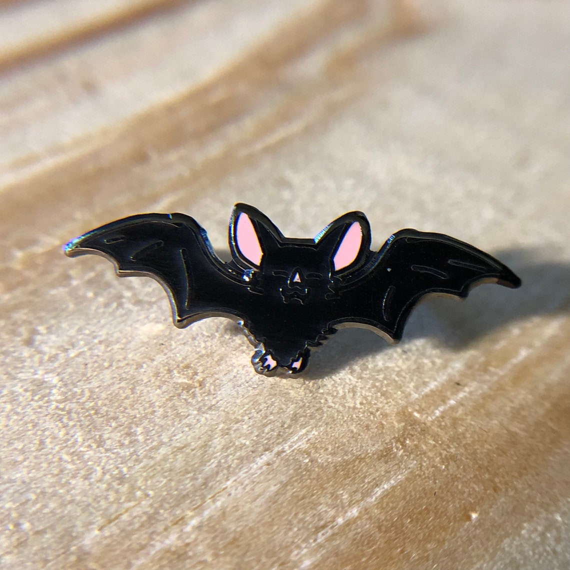 Lavender or black bat enamel pin Halloween pins kawaii | Etsy
