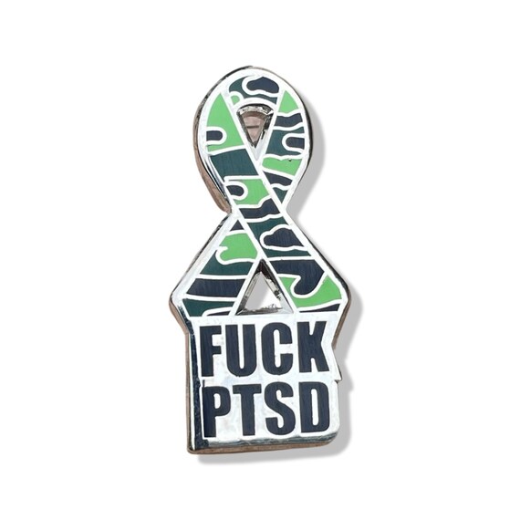 Fuck PTSD Ribbon Pins Enamel Pins PTSD PTSD Survivor - Etsy