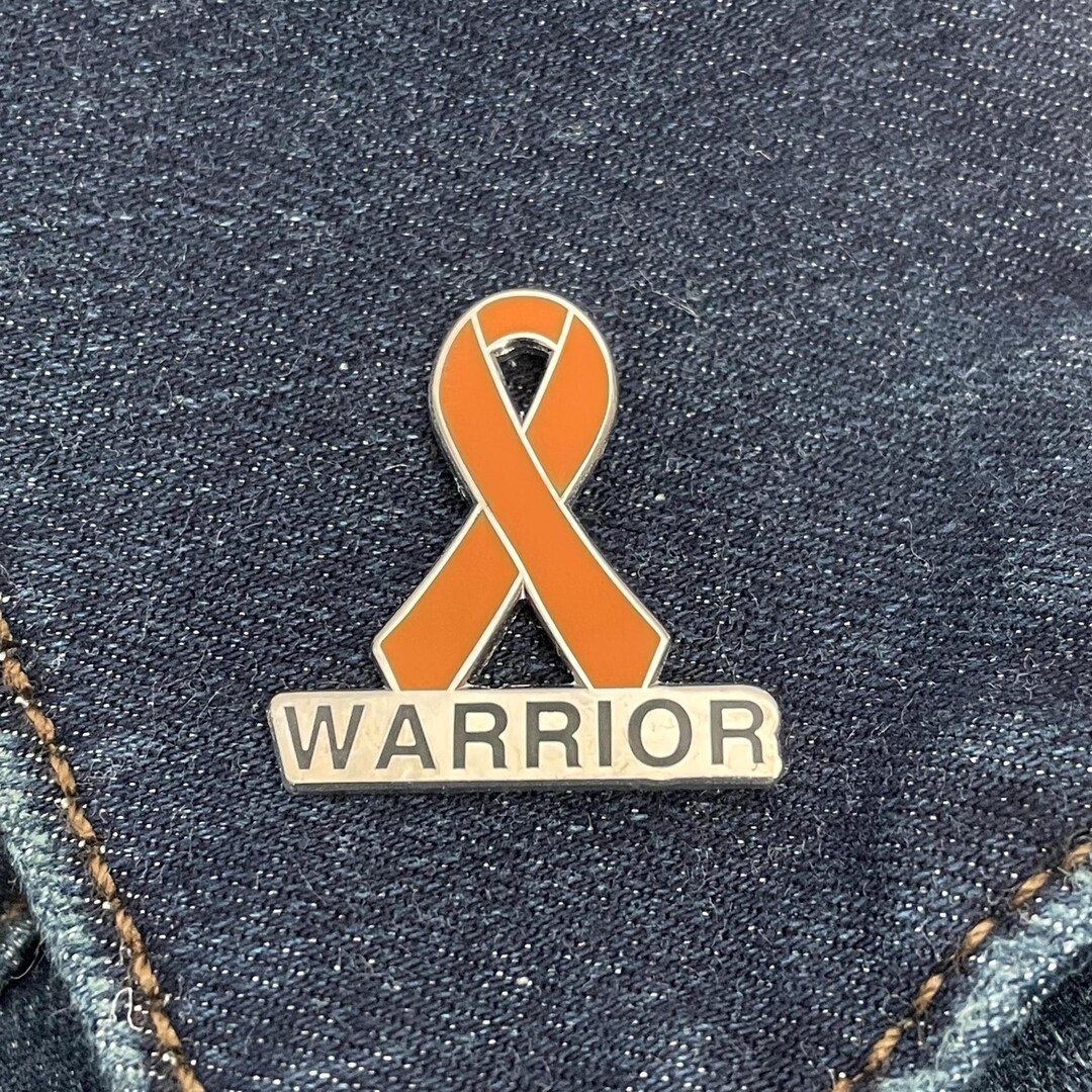 Warrior Awareness Pin: Orange Ribbon Support (enamel, 1 Inch) - Etsy