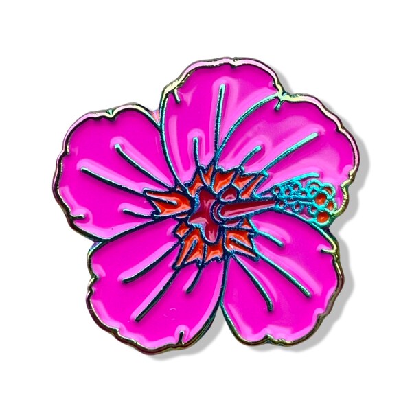 Flower Enamel Pin - Etsy