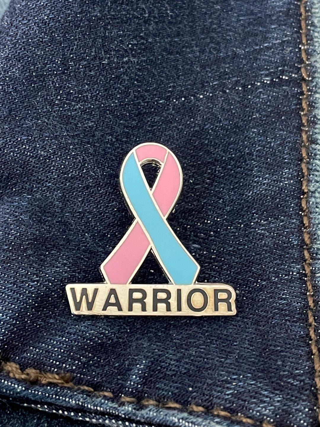 Pink & Blue Warrior Awareness Ribbon Enamel Pin: Infertility, Loss - Etsy