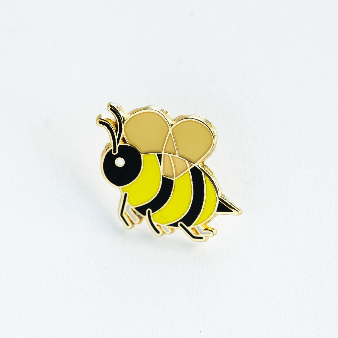 Bumble Bee Enamel Pin - 1" Hard Enamel Pin, Kawaii Bee, Bee Pins ...