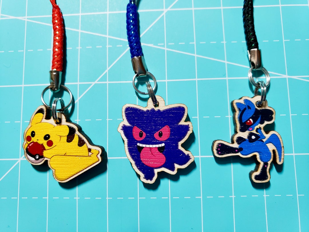 Pokemon Chibi Wooden 1" Cell Phone, Zipper Pull, or DS Charms! Dust ...